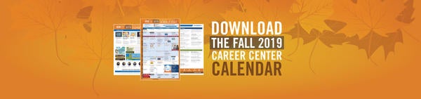 Fall Calendar 2019 web slider | Career Center